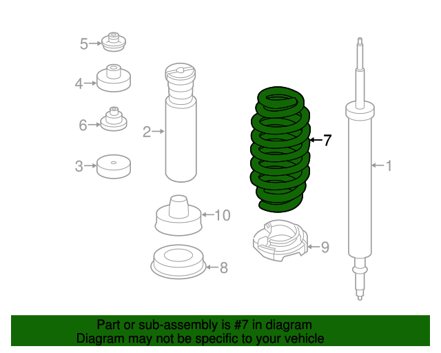 33536767336 - 2007-2013 BMW Coil Spring (33-53-6-767-336) | BMW of ...