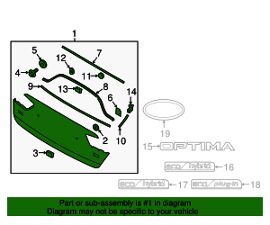 2017-2018 Kia Optima Molding Assembly 87370 A8200 | OEM Parts Online