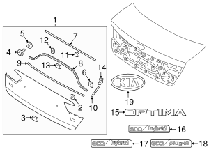 86317-A8100 - Nameplate - 2017-2019 Kia Optima | Kia Auto Parts