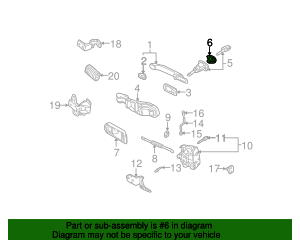 1998-2009 Volkswagen Cylinder & Keys Cap 3B0-837-879-A-GRU | OEM VW ...