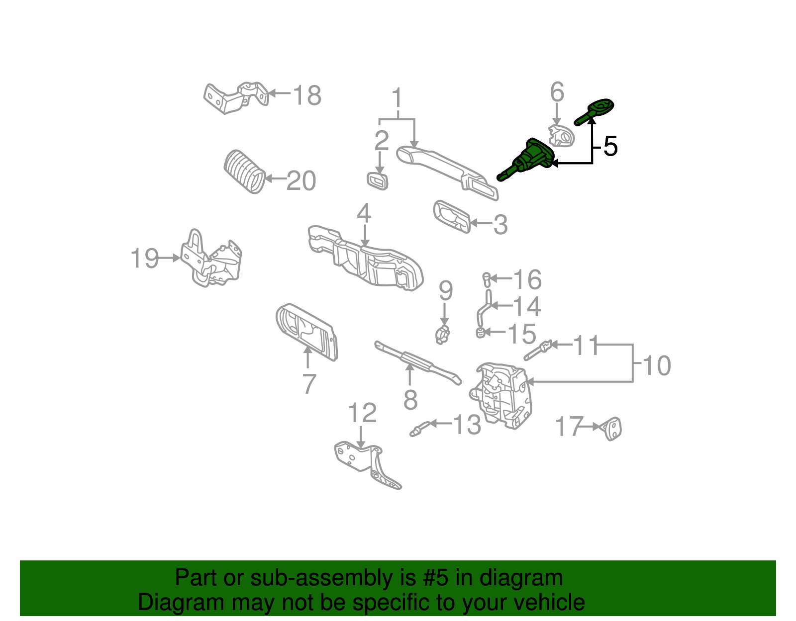 2003-2006 Volkswagen Lock Cylinder 1U0-837-167-F | Retail Performance Auto Parts