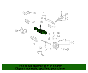 1999-2006 Volkswagen Exterior Door Handle Base 3B0-837-885-K | OEM ...
