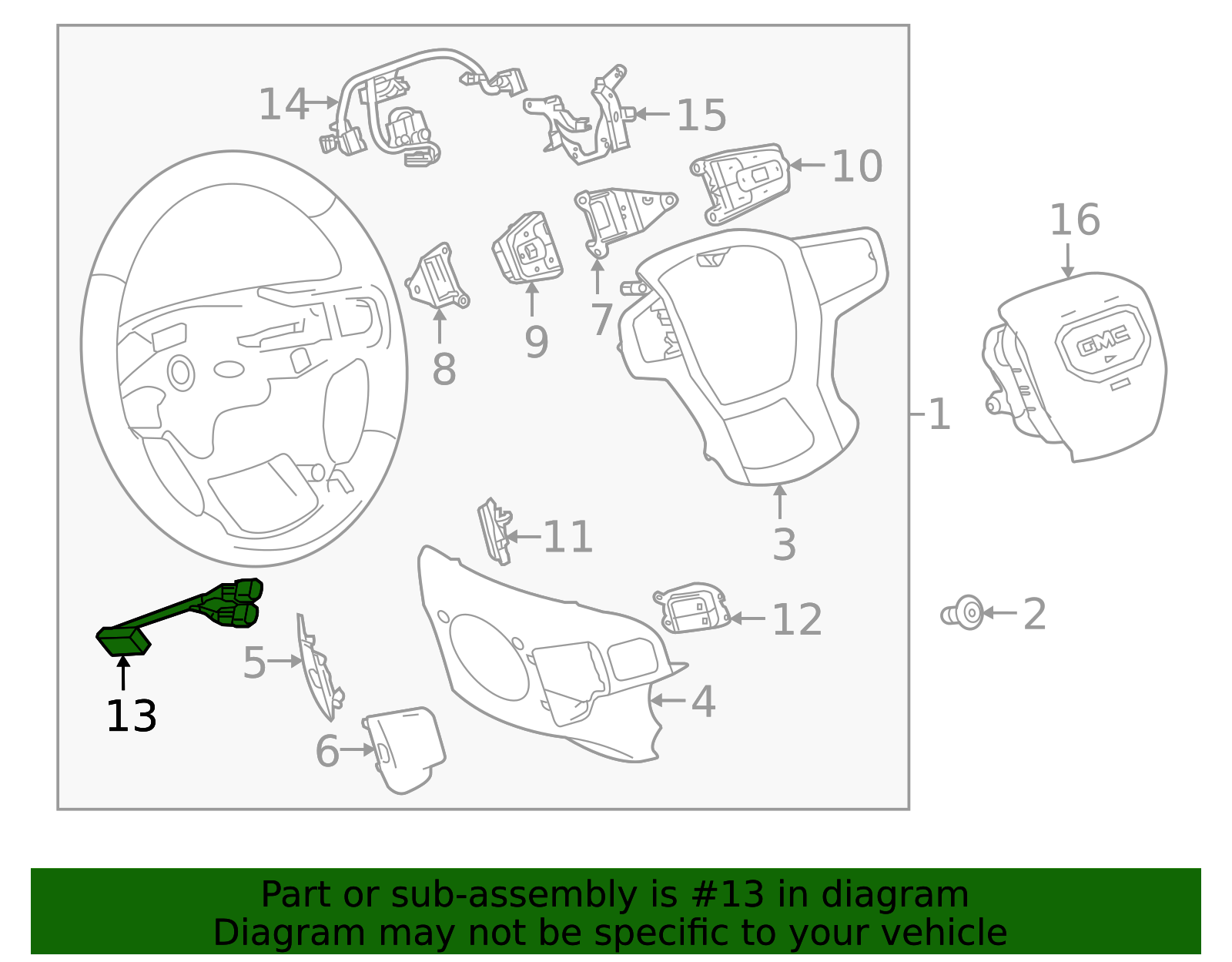 2021-2025 GM Heated Steering Wheel Module 84838124 GM | GMPartsDirect.com