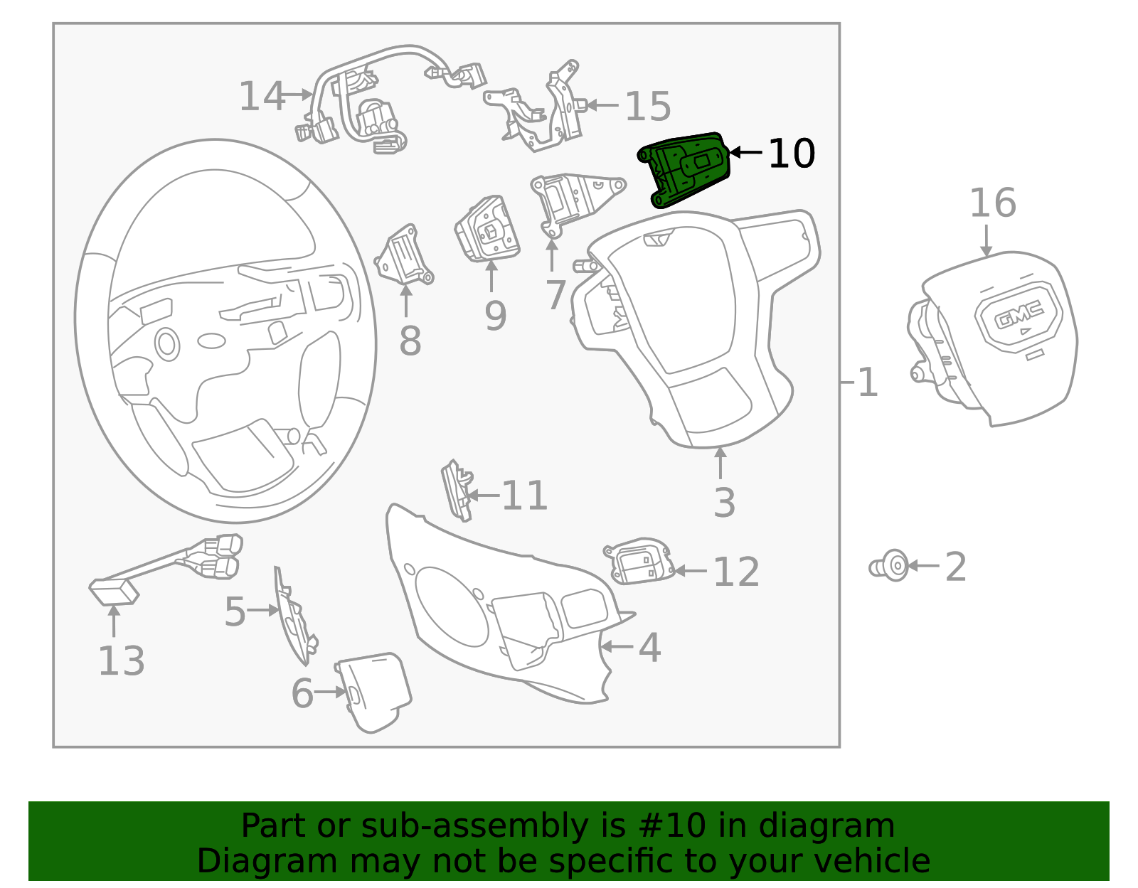 2019-2025 GM Audio Switch 13549506 | GM Parts Center