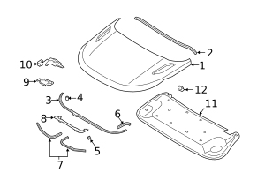 LR114356 - Hood Seal 2020 Land Rover Range Rover Evoque ...