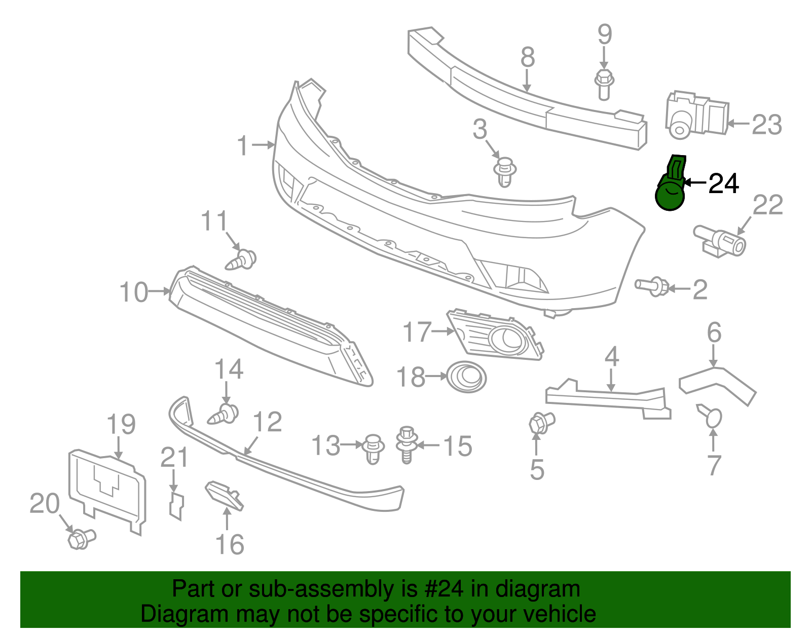 39681-SZA-A01ZN - Park Sensor Retainer 2014-2015 Honda Pilot | Honda ...