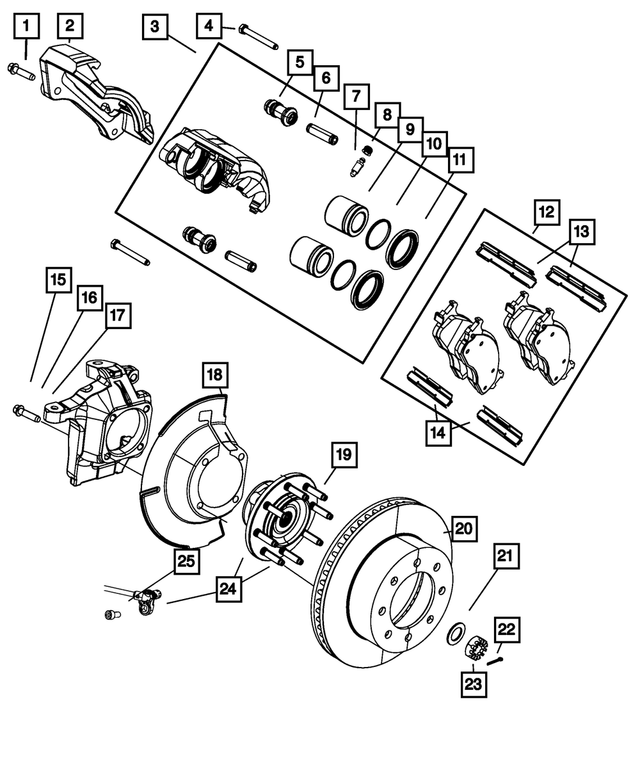 2003-2008 Dodge Brake Hub And Bearing 52010206AD | Mopar Estores