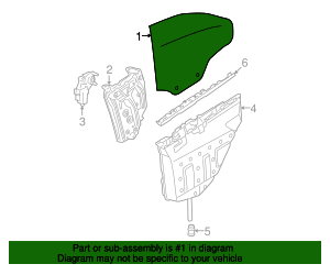 51377128385 - 2007-2013 BMW Quarter Glass (51-37-7-128-385) | BMW of ...