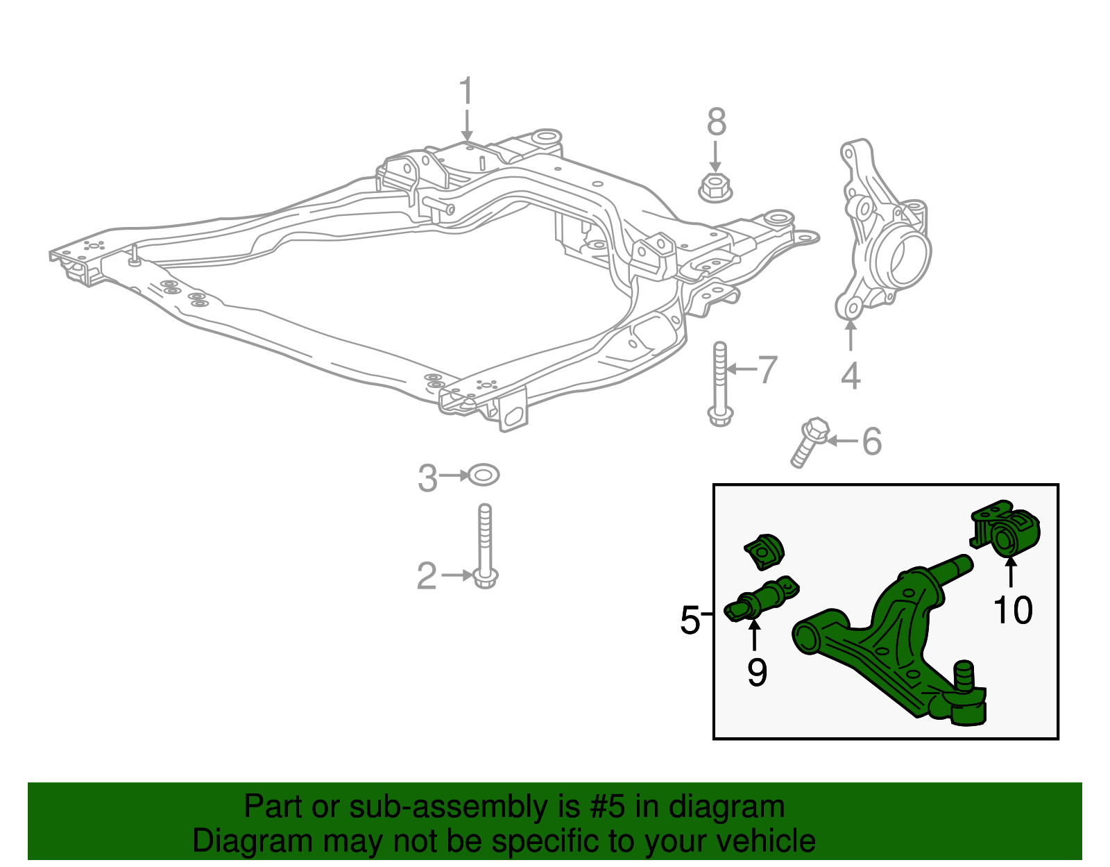 2016-2022 Chevrolet Spark Front Driver Side Lower Control Arm 95368367 ...