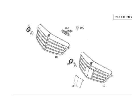 Radiator Grille for 2015 Mercedes-Benz E 350 | Mercedes-Benz USA Parts