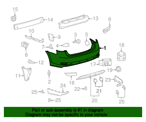 52159-75902 - Bumper Cover For 2010-2012 Lexus HS250h | Lexus OE Parts