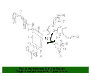 221-501-68-84 - Radiator Coolant Hose 2007-2011 Mercedes-Benz ...