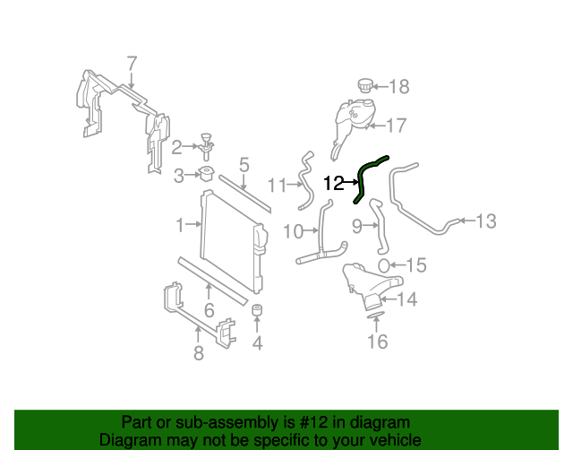 2007-2010 Mercedes-Benz Overflow Hose 221-501-07-25 | MB OEM Parts