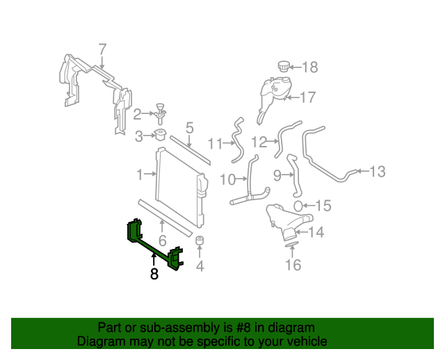 221-505-01-30 - Radiator Support Baffle 2007-2011 Mercedes-Benz S 550 ...