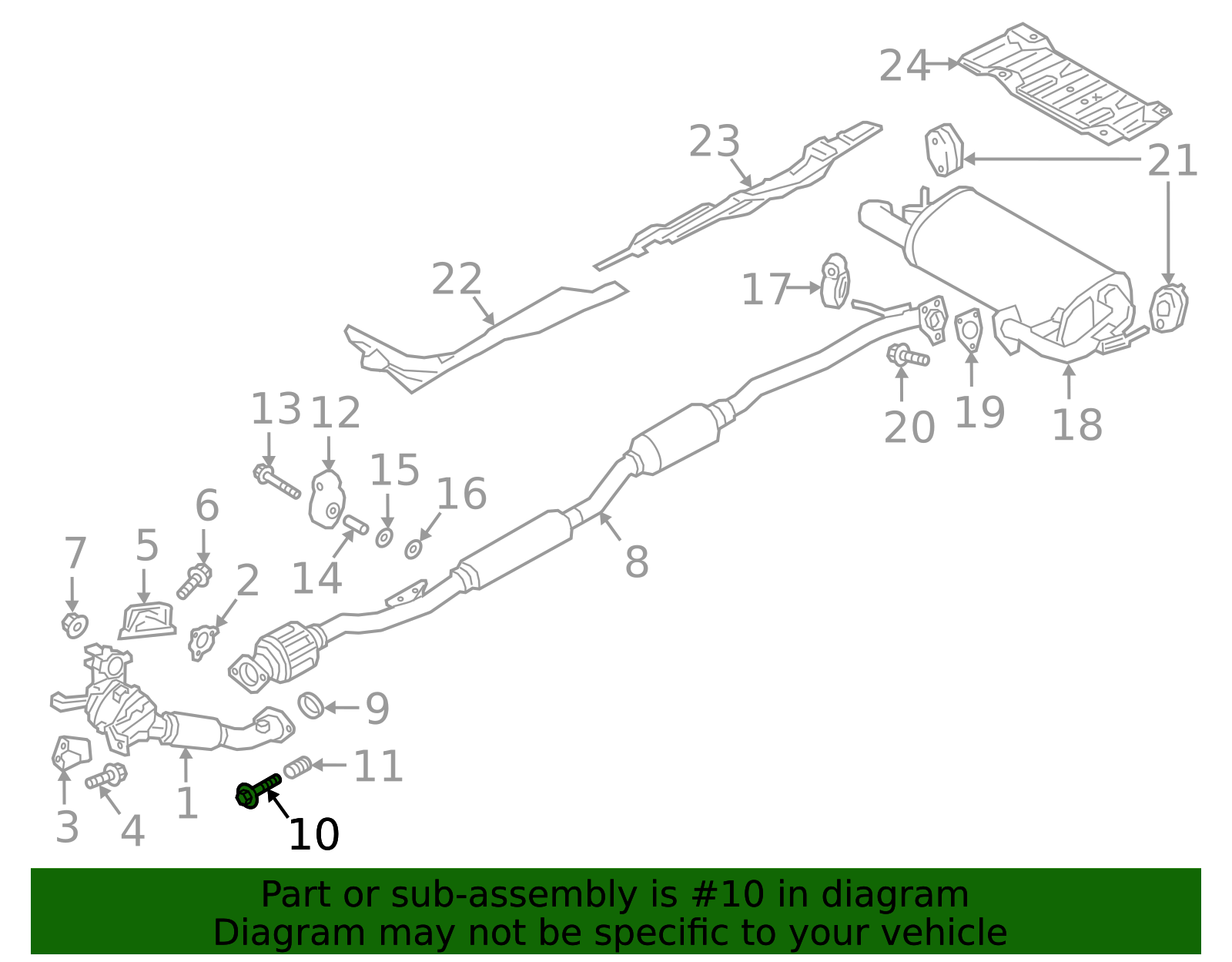 MR431025 - Exhaust Manifold Bolt And Spring 2001-2024 Mitsubishi ...