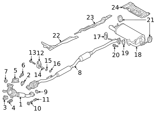 2005-2024 Mitsubishi Muffler Gasket MN110644 | MitsubishiParts.com