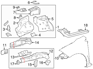57113-02101 - Rail Extension - 2011-2019 Toyota | OEM Genuine Toyota Parts