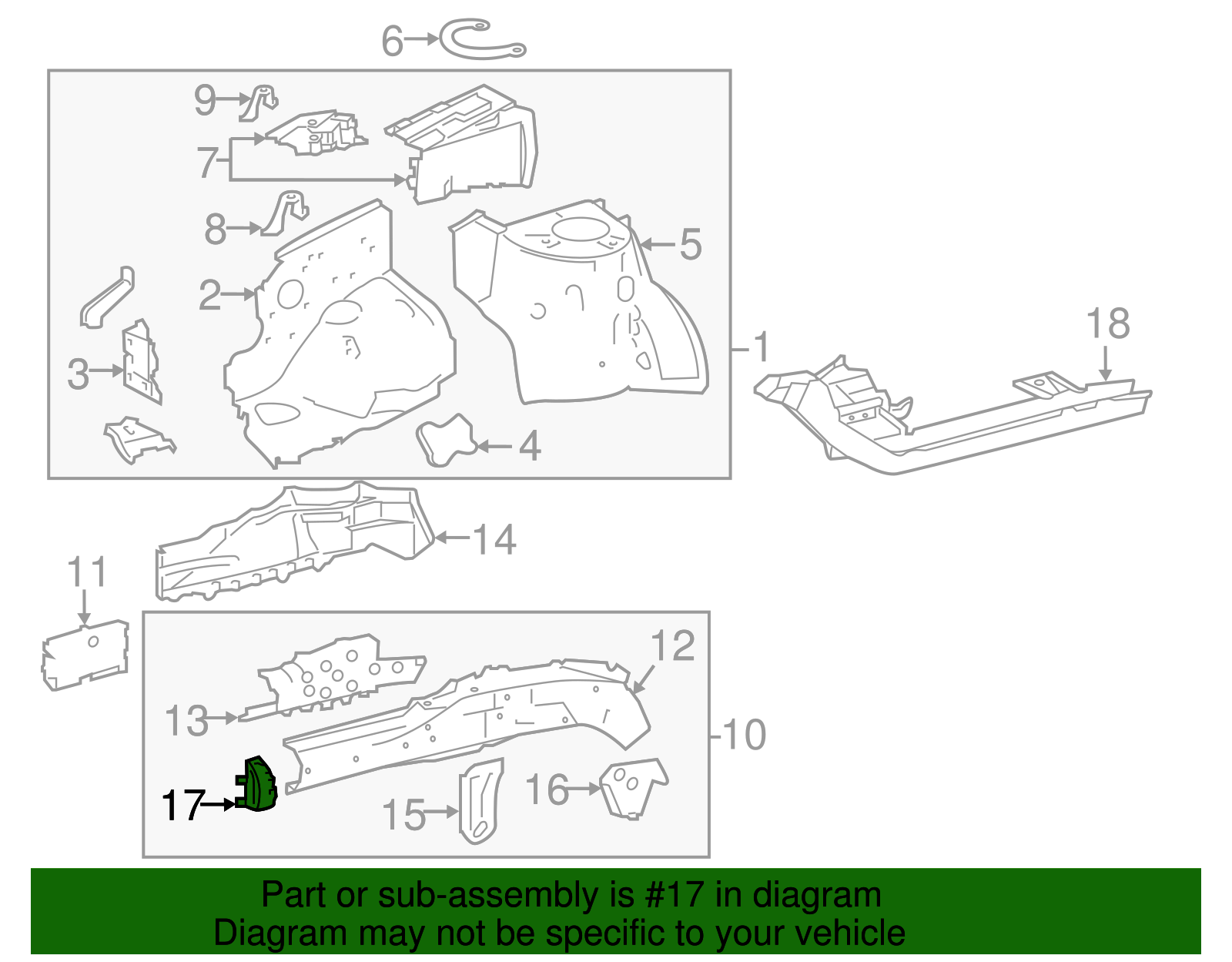 2014-2019 Toyota Corolla Bumper Bracket 57014-02101 | Toyota Parts Center