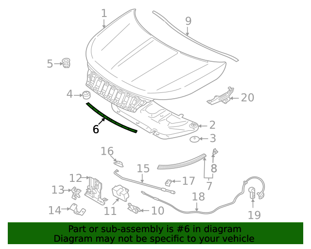 65820W000P - Front Weather-Strip 2022-2024 Mitsubishi | Mitsubishi ...