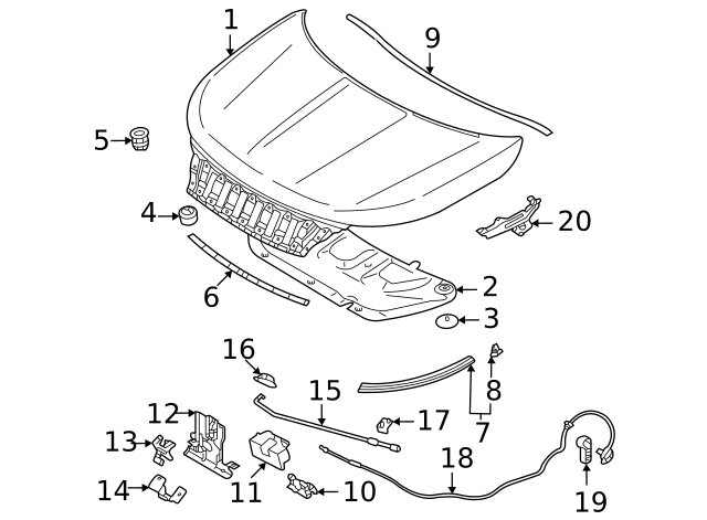 5908A311 - Release Lever 2022-2024 Mitsubishi | Mitsubishi Direct Parts