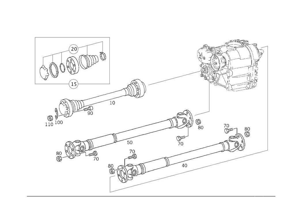 463-410-13-02 - Propeller Shaft 2003-2018 Mercedes-Benz | Mercedes-Benz ...