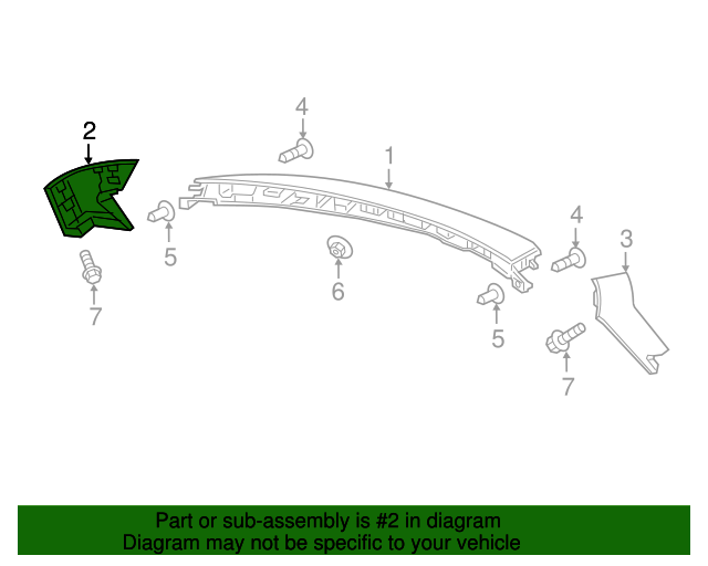96032-5AA0A - Spoiler End 2015-2023 Nissan Murano | Nissan Parts ...