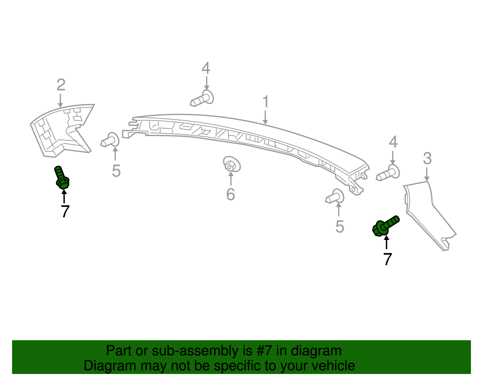 14069-0M300 - Spoiler End Bolt 2013-2024 Nissan | Nissan Parts ...