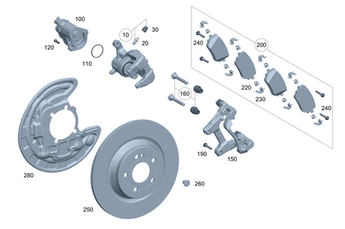 Rear Wheel Brake for 2020 Mercedes-Benz GLB 250 | Mercedes-Benz USA Parts
