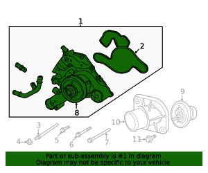 2019-2023 Mopar Water Pump 68261224af | TascaParts.com