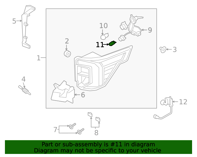 2011-2023 Ford Back-Up Lamp Bulb yf1z13466aa | TascaParts.com