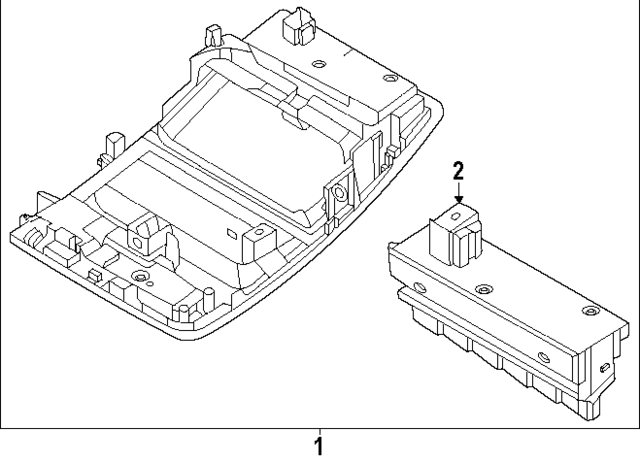 N1WZ-26519A70-YA - Overhead Console 2024 Ford Ranger | AwesomeParts.com