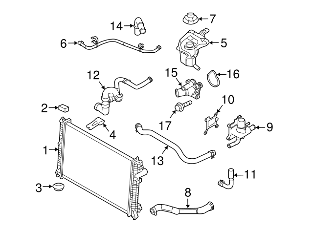 Ford AE5Z-8A193-A - Radiator Upper Bracket - 2010-2012 Ford | OEM Ford Part