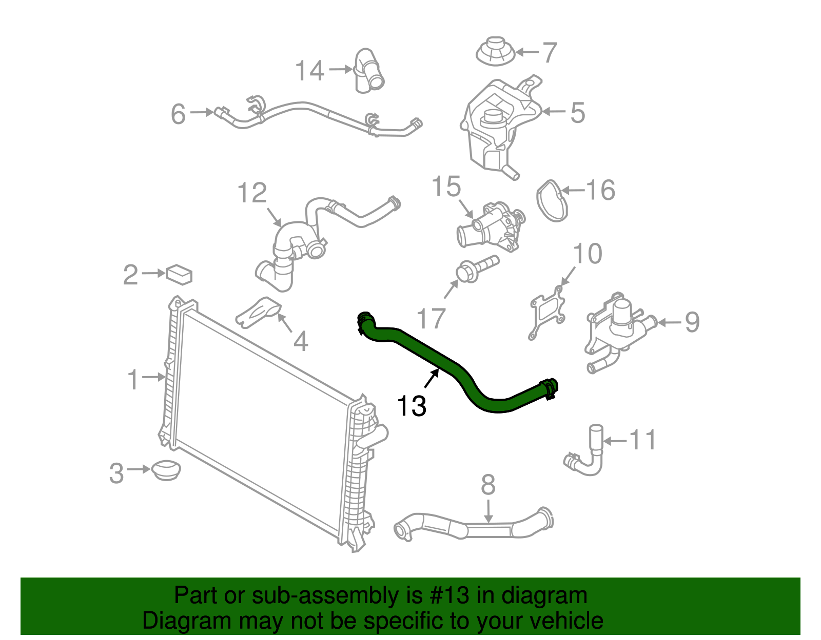 2006-2022 Ford Water Hose 6E5Z-8597-A | OEM Parts Online