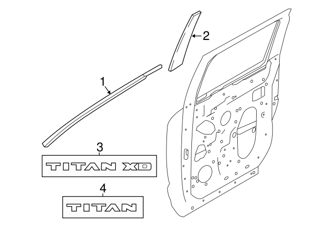 80892-EZ00A - Nameplate 2018-2024 Nissan TITAN | Nissan Parts ...