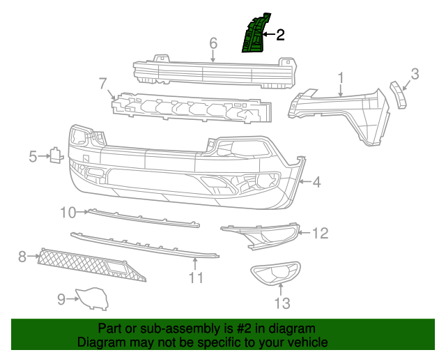2014-2018 Jeep Cherokee Bracket - Passenger Side (RH) 68160596AC ...