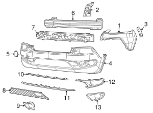 2014-2018 Jeep Cherokee Upper Molding 5QZ57XS9AA | TascaParts.com