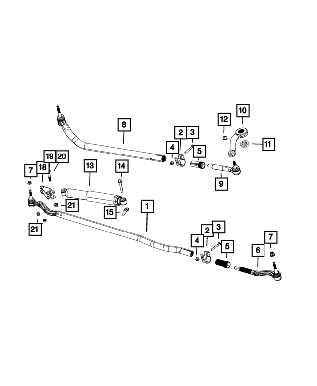 2022-2024 Jeep Wrangler Steering Damper, Right Hand Drive 68508679AC ...