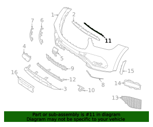 167-885-46-05 - Bumper Trim 2020-2023 Mercedes-Benz | AutoNationParts.com