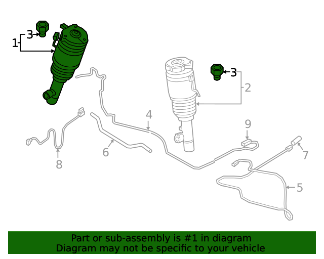2018-2020 Volvo Suspension Strut 31429975 | TascaParts.com