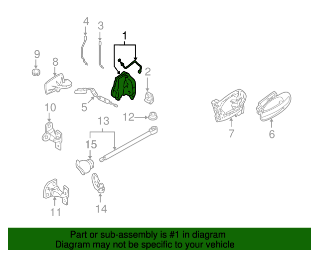 51227202128 - 2002-2008 BMW Lock Assembly (51-22-7-202-128) | BMW of ...