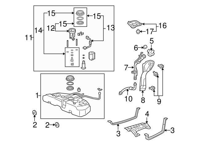 Genuine OEM Acura - Regulator Set, Pressure Part# 17052-TK4-A00 | Acura ...