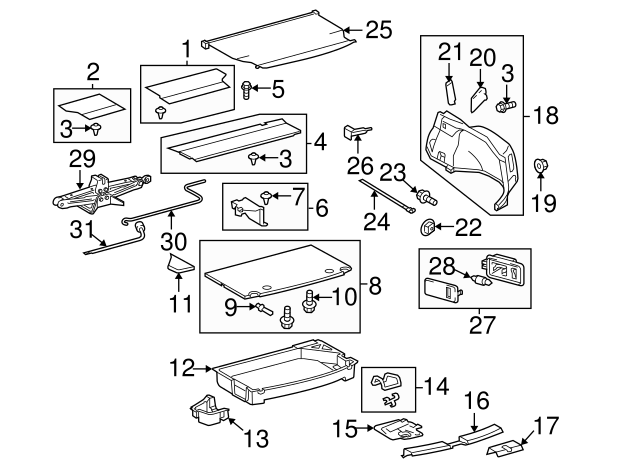 2010-2015 Toyota Cargo Net 64230-47020 | Toyota Parts Center