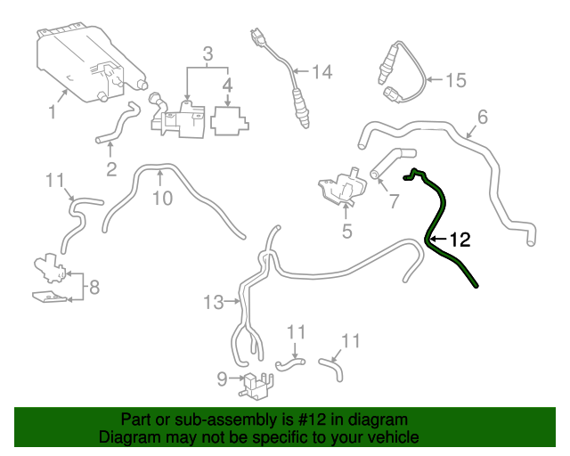 2018-2021 Toyota Camry Vacuum Hose 90445-08337 | OEM Parts Online
