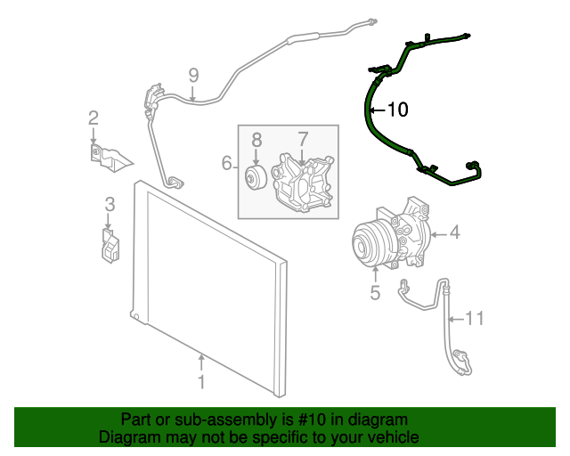 2005-2012 Toyota Tacoma Suction Hose 88704-04020 | Toyota Parts Center