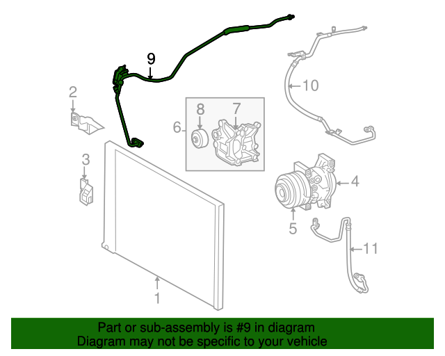 OEM 2013-2015 Toyota Tacoma AC Tube Part # 88710-04172 | Modern Toyota ...