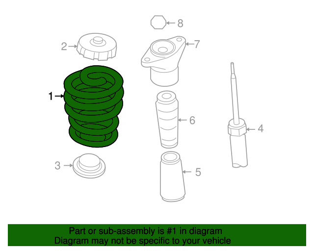 2005-2011 Audi Coil Spring 4F0-511-115-BS | OEM Parts Online