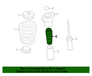 8E0-512-131-P - Strut Bumper 2005-2011 Audi | AutoNationParts.com