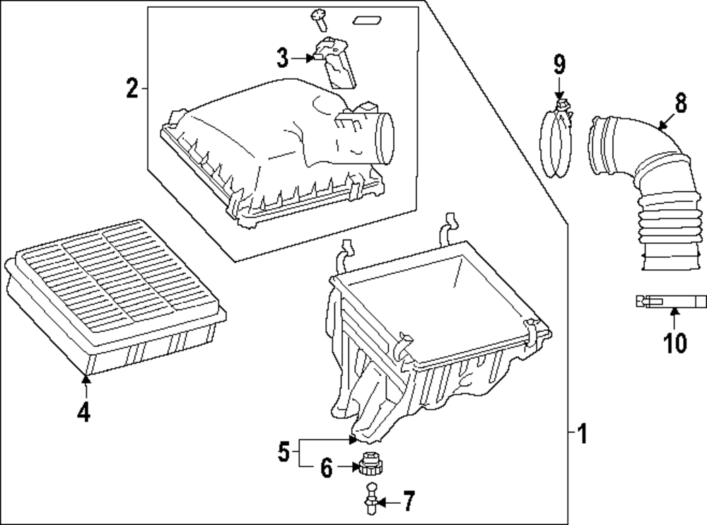 17801-31180 - Air Filter 2024-2025 Toyota Land Cruiser | Longo Toyota Parts