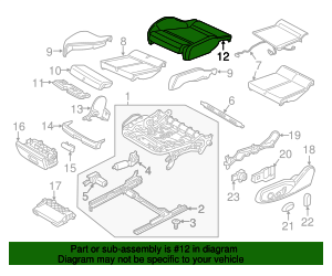 8S8-881-405-C-FDR - Seat Cushion Cover 2016-2023 Audi | AutoNationParts.com