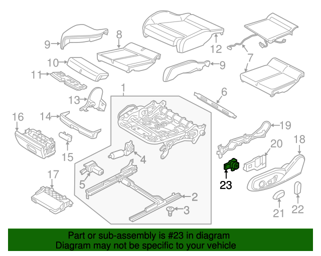 8S0-959-778-4PK - Lumbar Switch 2016-2023 Audi | Audi OEM Parts